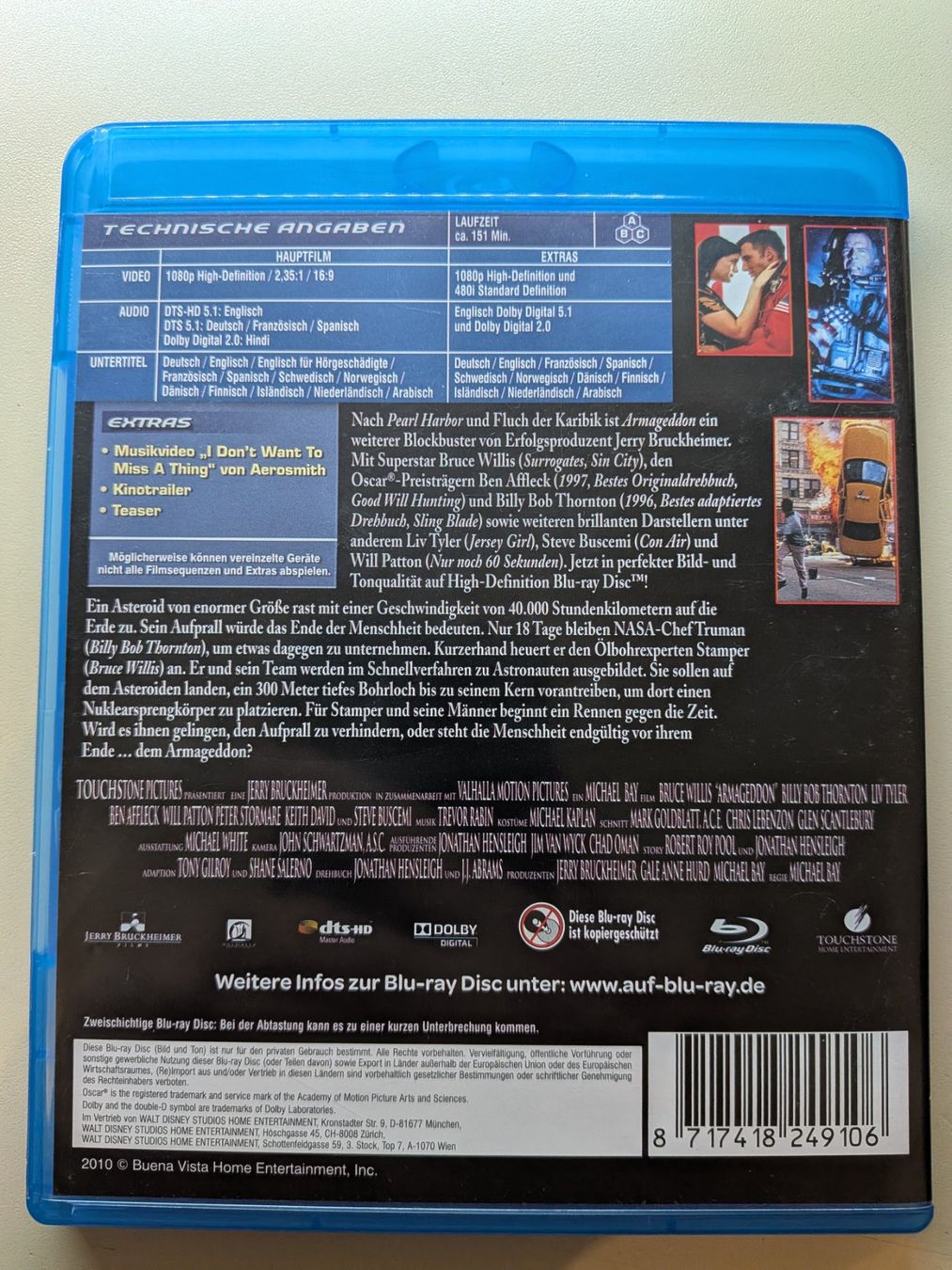 Armageddon - Das jüngste Gericht mit Bruce Willis [Blu-ray] (Gebraucht ...