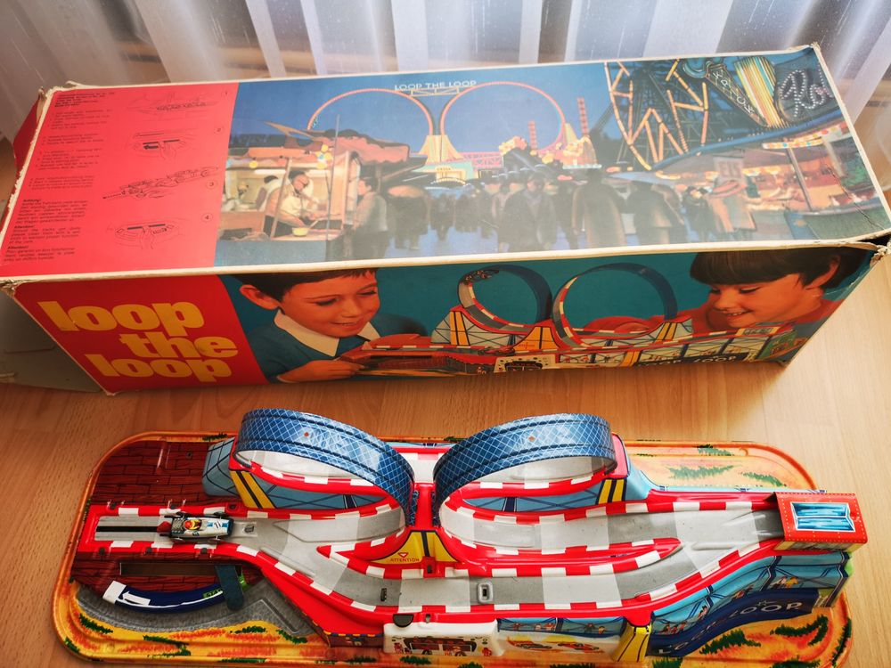 Rennbahn Technofix Vintage Blechspielauto 60 er loop the loo (Gebraucht ...