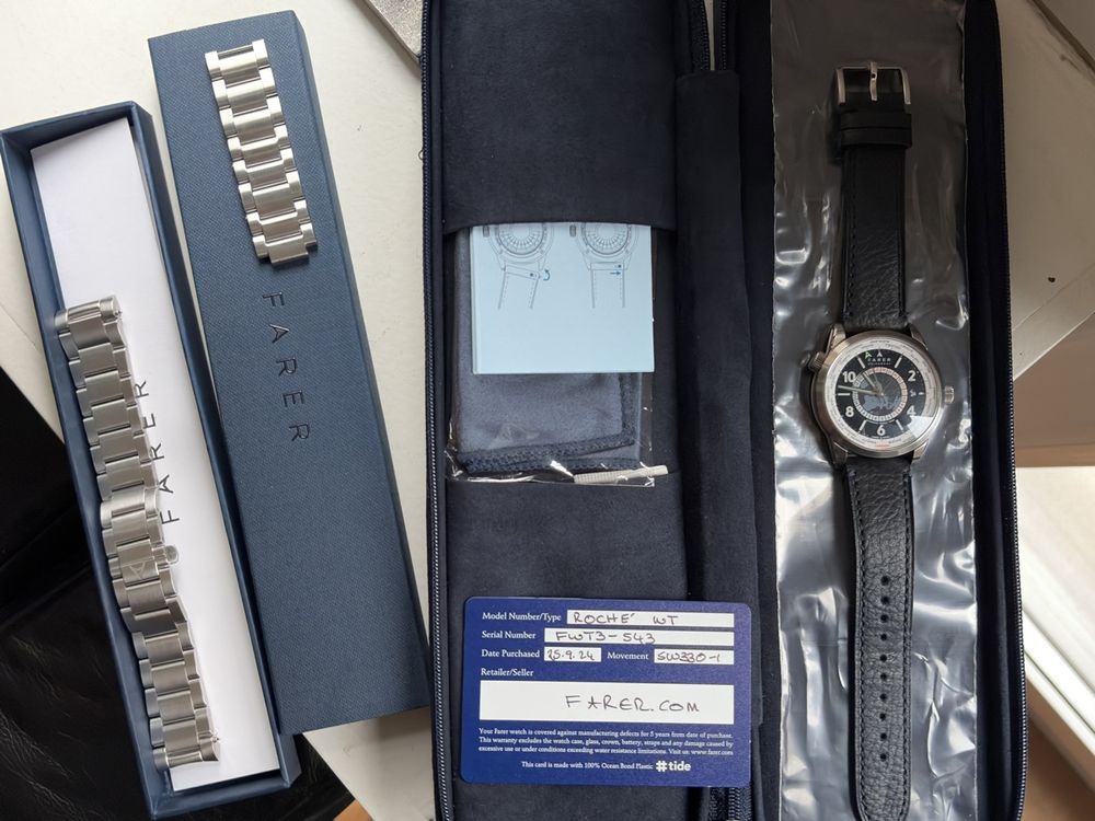 Farer Roche II World Time Automatic Watch (Neu (gemäss Beschreibung ...