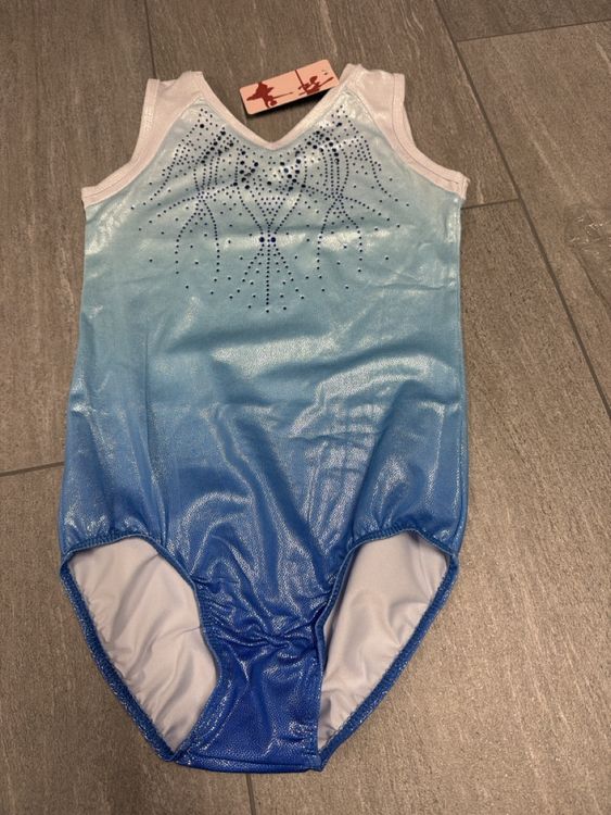 Neuer, glitzernder Turnanzug, 12 Jahre, blau/weiss (Neu und ...