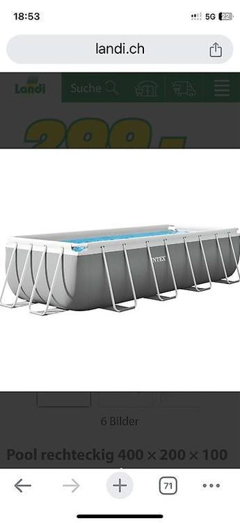 Intex Pool 7000 liter (Gebraucht) in Stettfurt für CHF 200 – nur ...