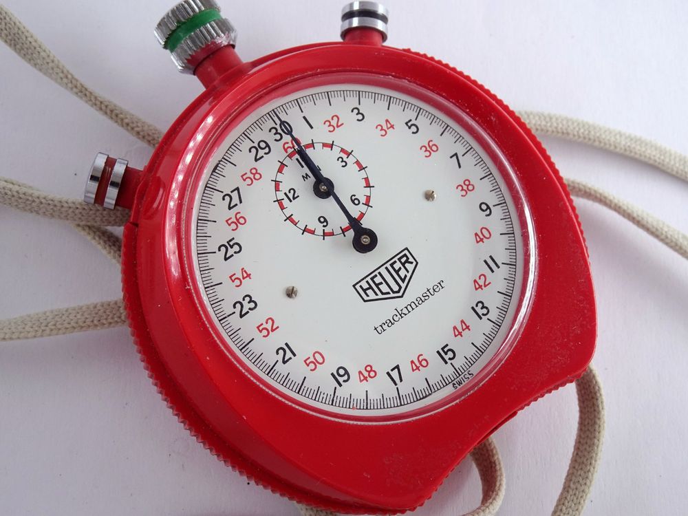 HEUER TRACKMASTER 1970ER HANDAUFZUG 15MIN STOPPUHR (D'occasion) à ...