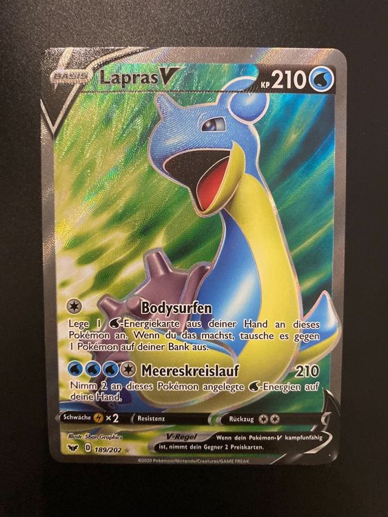 Pokemonkarte Lapras V Fullart (Neu (gemäss Beschreibung)) in Neuhausen für CHF 10 – mit ...
