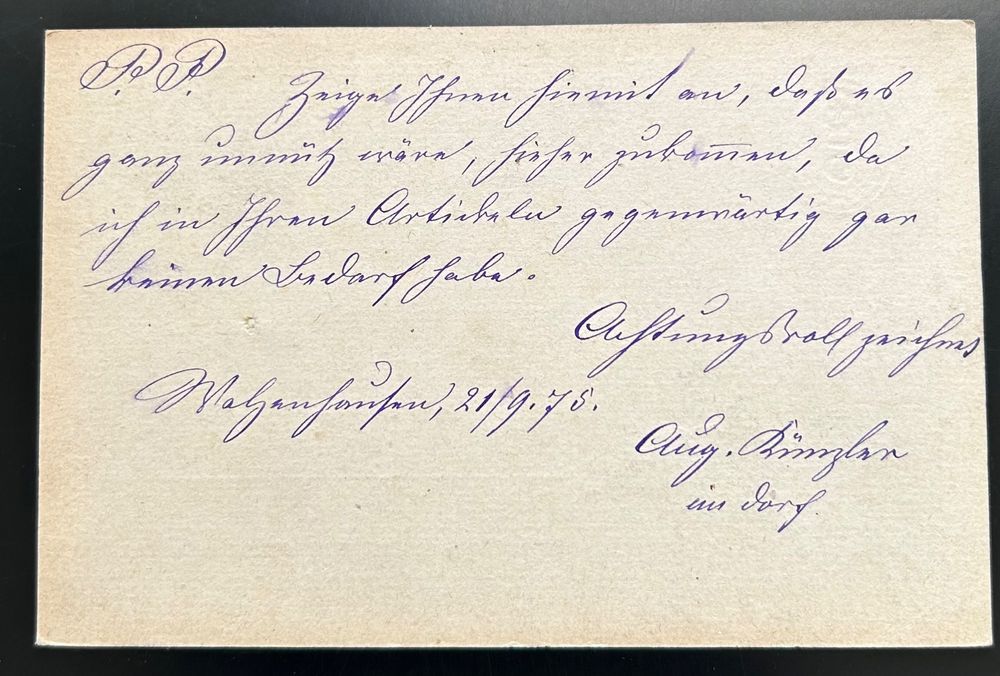 Postkarte Rheineck 1875 (Gebraucht) in Horw für CHF 5 – mit Lieferung auf Ricardo kaufen