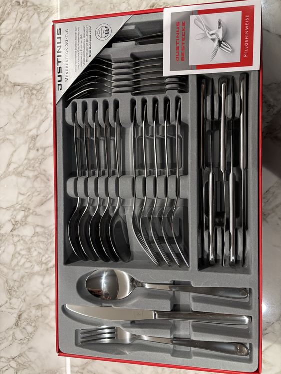 JUSTINUS Menübesteck 30-tlg. Edelstahl 18/0 (Neu (gemäss Beschreibung ...