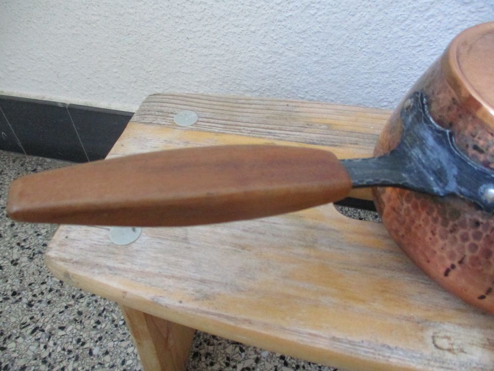 Vintage Kupfer Caquelon Pfännchen mit Deckel gehämmert | Kaufen auf Ricardo