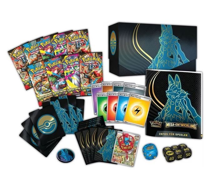 Pokémon Top Trainer Box Mega Entwicklung Lucario Deutsch TTB (Neu (gemäss Beschreibung)) in ...