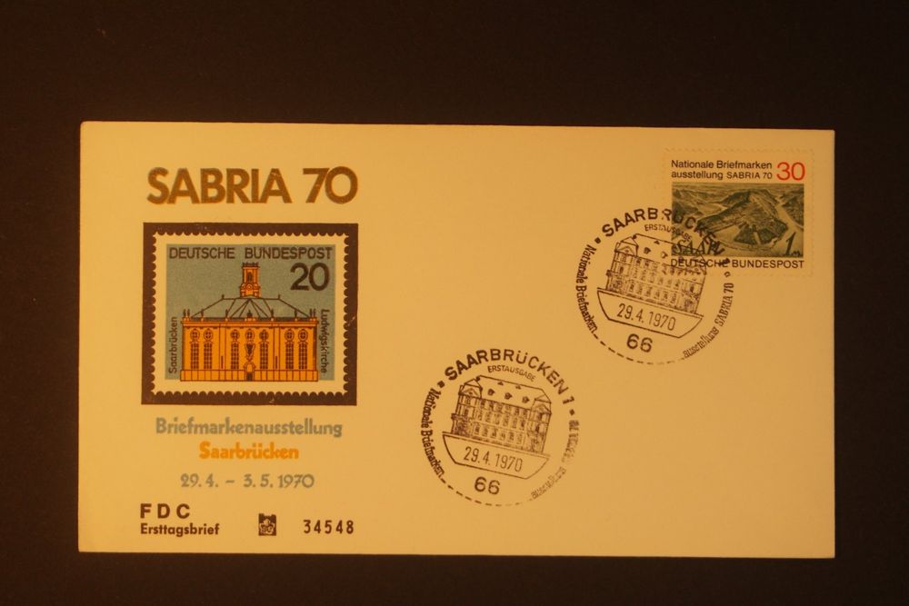 1970 Brief Sabria 70 Deutsche Bundespost (Gebraucht) in Solothurn für ...