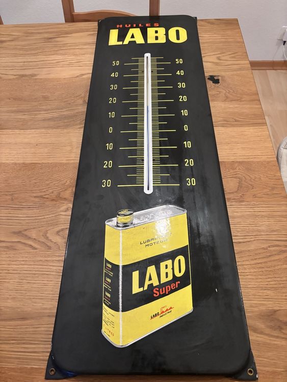 Emailschild Thermometer Labo Öel Top Zustand. | Kaufen auf Ricardo