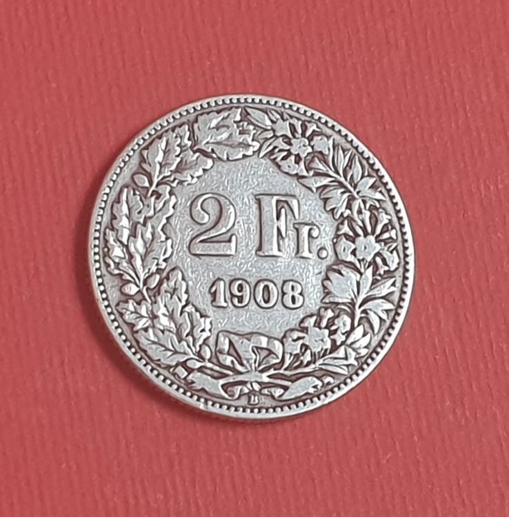 2 Franken 1908 Auflage in Mio. 0.2 „Silber“ (Gebraucht) in Uttigen für CHF 9 – mit Lieferung auf ...