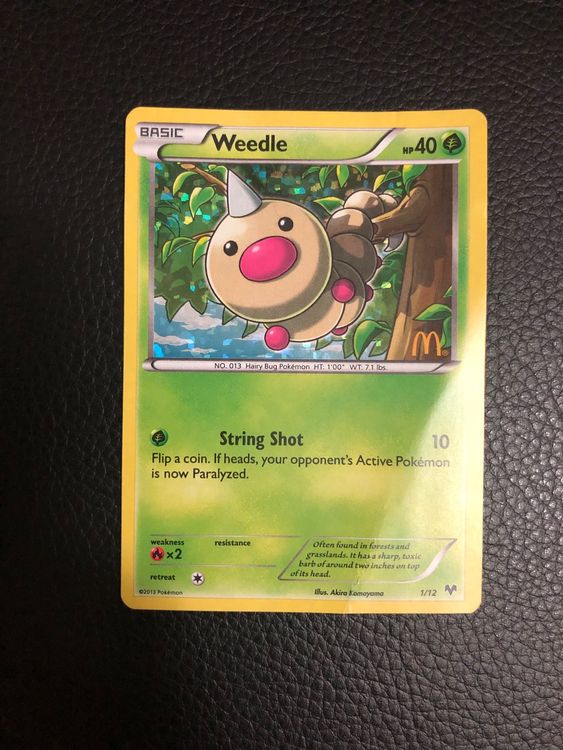 2013 McDonald's Holo Promo - Weedle Holo 1/12 Ab 1 (Gebraucht) in für ...