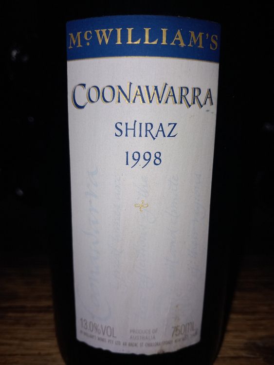 Mc Williams coonawarra shiraz 1998 (Neu und originalverpackt) in Le locle für CHF 4 – mit ...