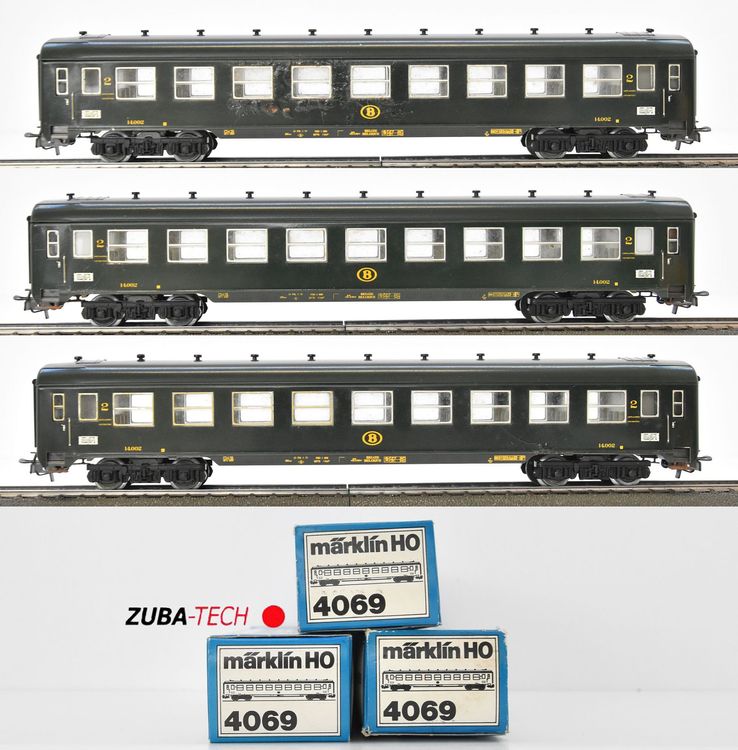3x Märklin 4069 Personenwagen SNCB H0 WS mit OVP | Kaufen auf Ricardo