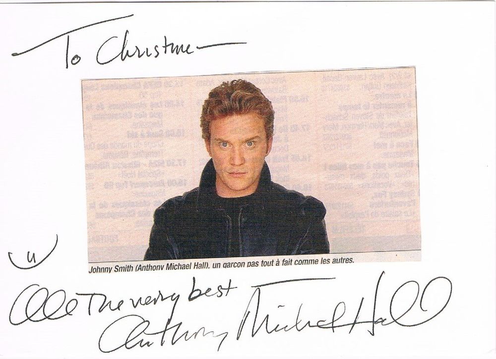 Anthony Michael Hall 1968- Autogramm signiert Karte 10x15cm (Gebraucht ...