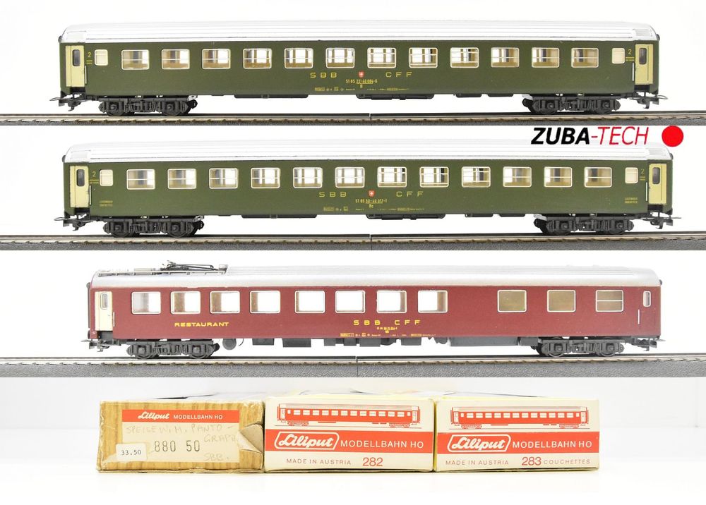Liliput 3x RIC Personenwagen der SBB H0 GS mit OVP (Gebraucht) in St. Gallen für CHF 33 – mit ...