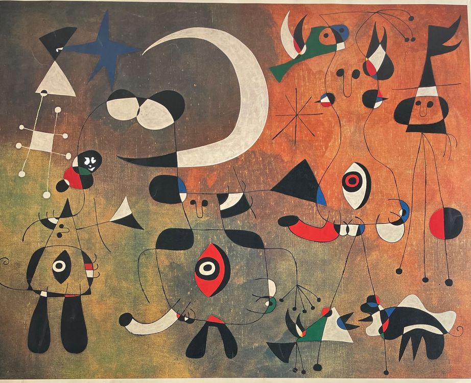 Grafik Joan Miro 1893 Personen people in The Night 1949 (Gebraucht) in ...