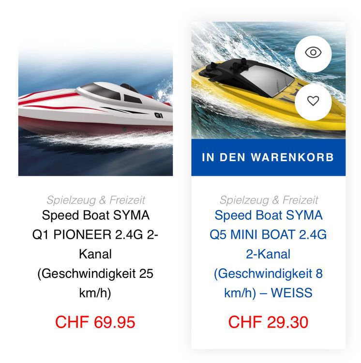 Speed Boot SYMA Q1 PIONEER 2.4G Boot (Neu und originalverpackt) in ...