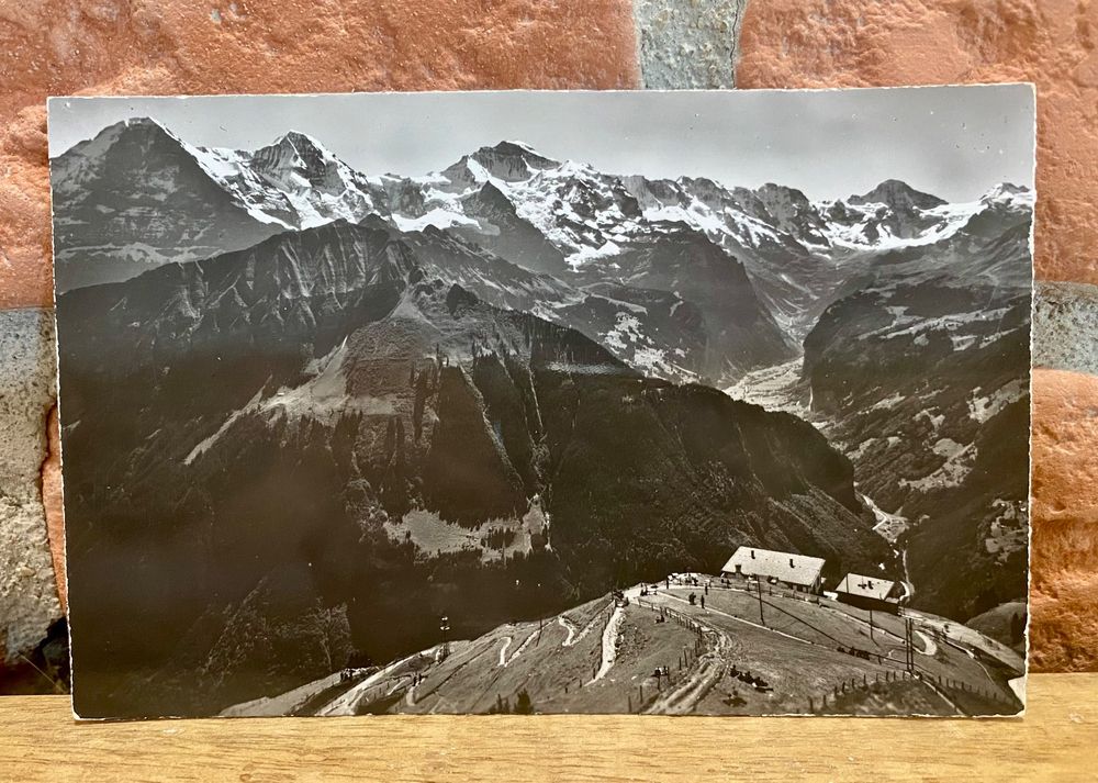 Alte Foto AK SCHYNIGE PLATTE Eiger-Mönch-Jungfrau-Breithorn (Gebraucht ...