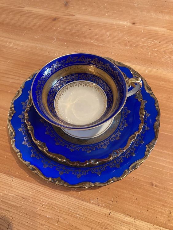 Edle und seltene Porzellan Tasse blau | Kaufen auf Ricardo