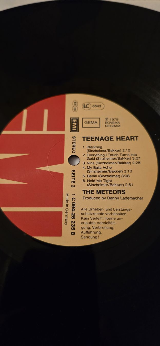 The Meteors - Teenage Heart - Vinyle Rare - 1979 G,Vg (D'occasion) à ...