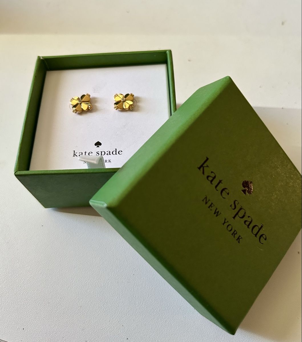 Kate Spade Orecchini a Trifoglio Dorato - Nuovi 🍀 (Nuovo (secondo la ...