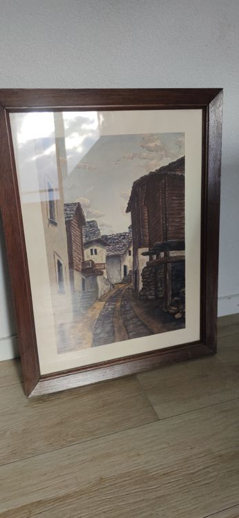 Aquarelle R.Bonini, 1941, Encadrée. (Gebraucht) in Orbe für CHF 20 – mit Lieferung auf Ricardo ...