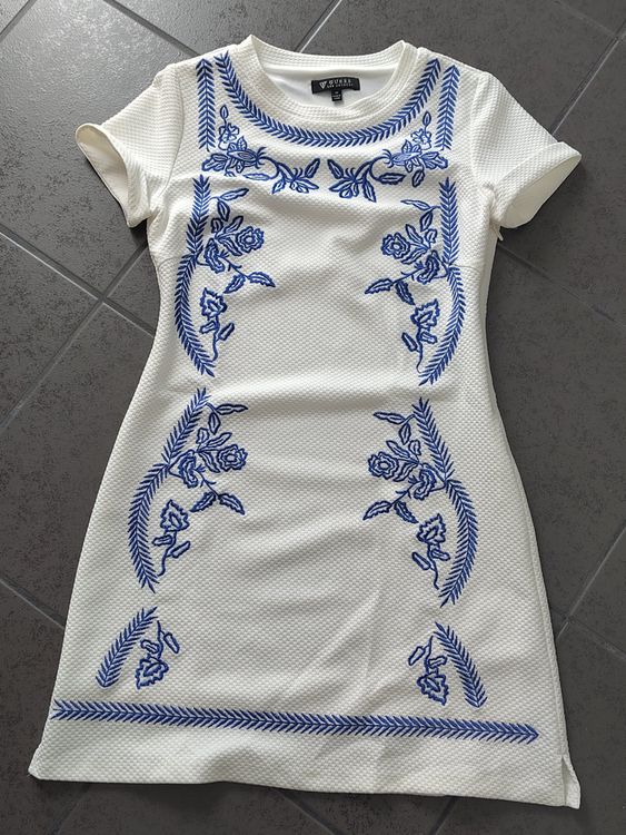 LETZTE CHANCE Guess Kleid weiss Stickereien Gr. XS neuwertig (Gebraucht ...