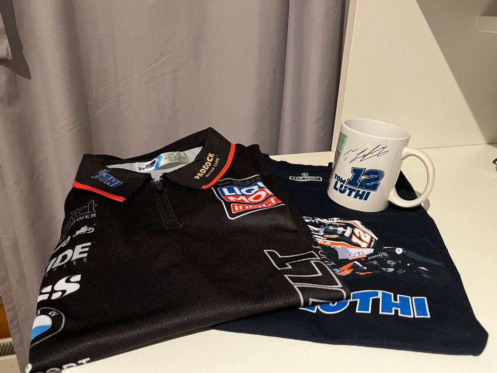 Tom Lüthi MotoGP Fanpaket mit T-Shirt Polo & Tasse (Neu (gemäss ...