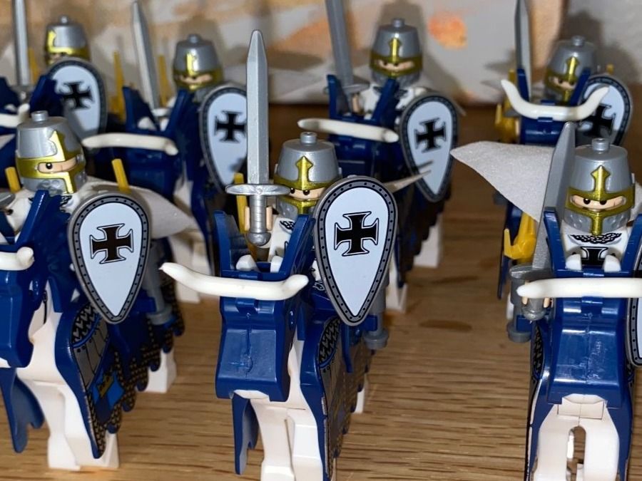 10 Tempel Ritter mit Pferde - Minifiguren - für Lego (Neu und ...