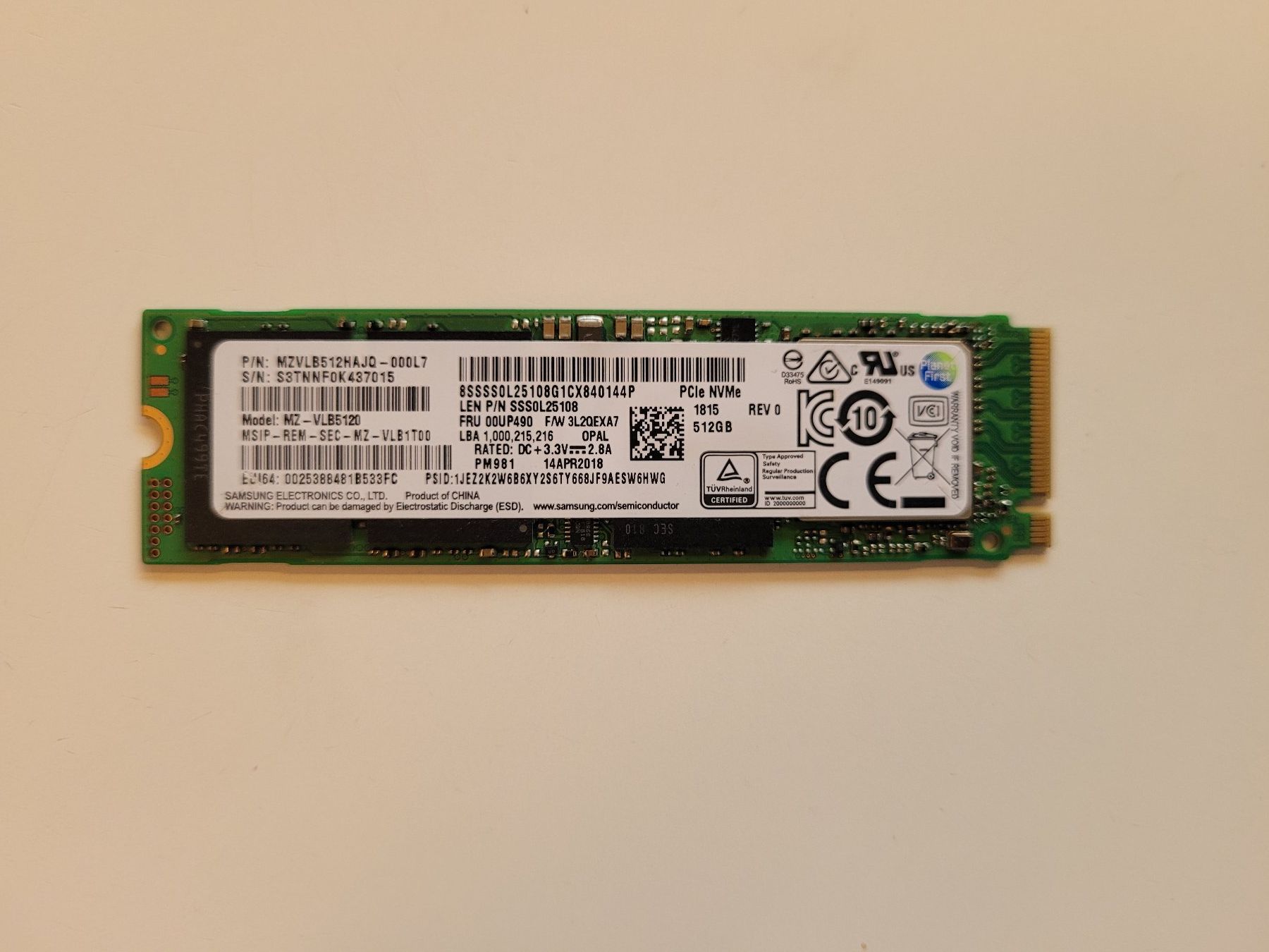 Samsung SSD 512GB NVME m.2 (Gebraucht) in Unterengstringen für CHF 24 ...