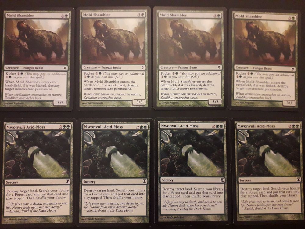 MTG - Playset of "mold shambler" & "mwonvuli acid-moss" (Gebraucht) in ...