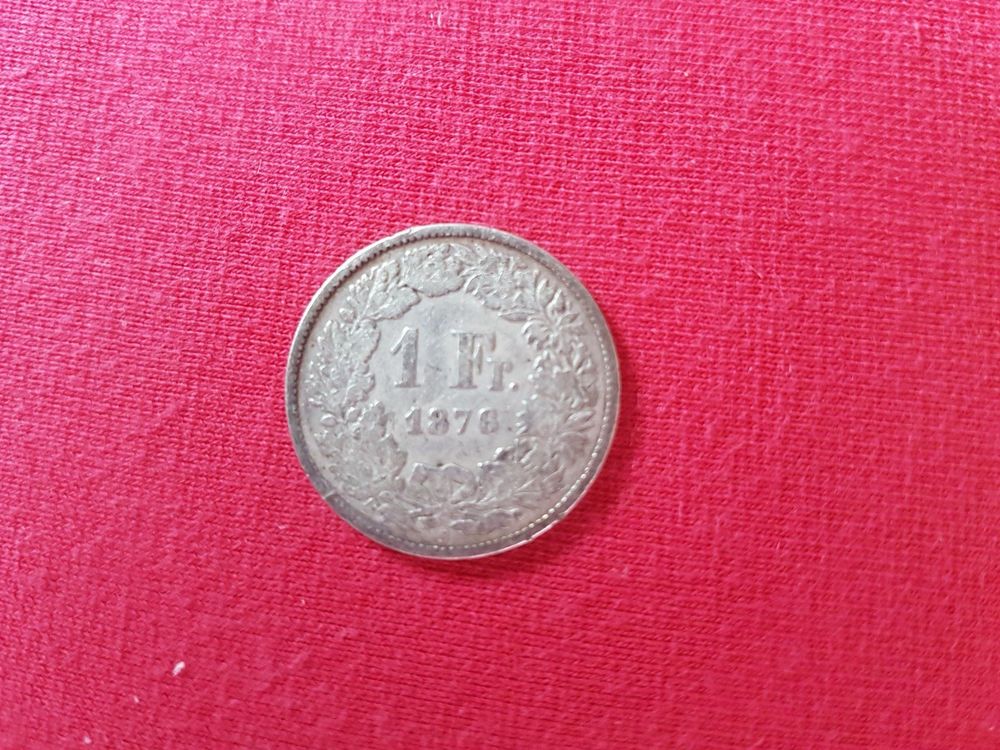 1 Franken 1876 uralte und seltene Silbermünze ab nur 1 Fr !! (Gebraucht) in Camignolo für CHF 3. ...