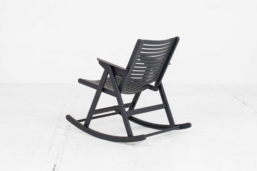 Rex Kralj Rex Rocking Chair, Niko Kralj - Eiche Schwarz NEU (Neu und ...