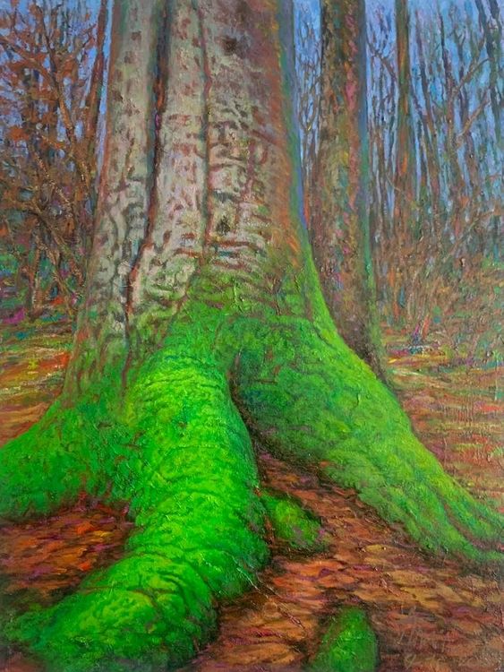 Im Wald - Wurzelmoos; Öl auf Leinwand, 60x80cm (Neu (gemäss Beschreibung)) in Belp für CHF 690 ...