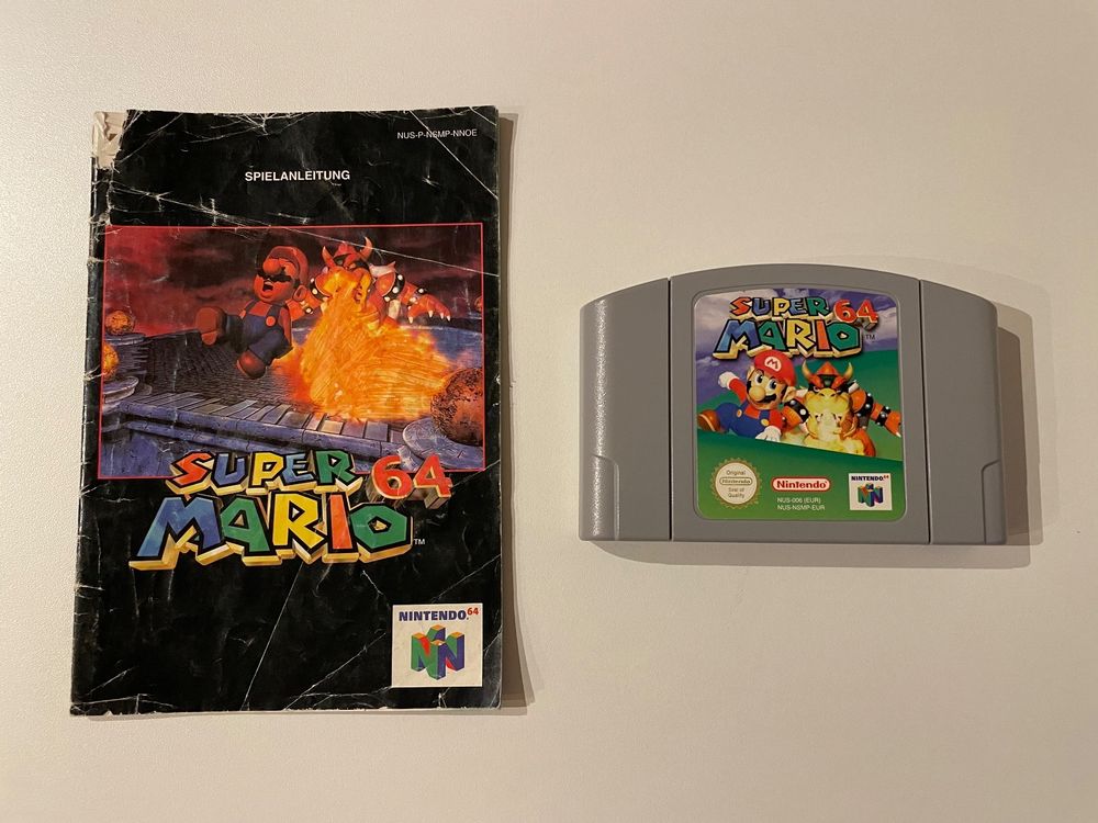 Super Mario 64 mit Anleitung Nintendo 64, gratis Versand (Gebraucht) in ...