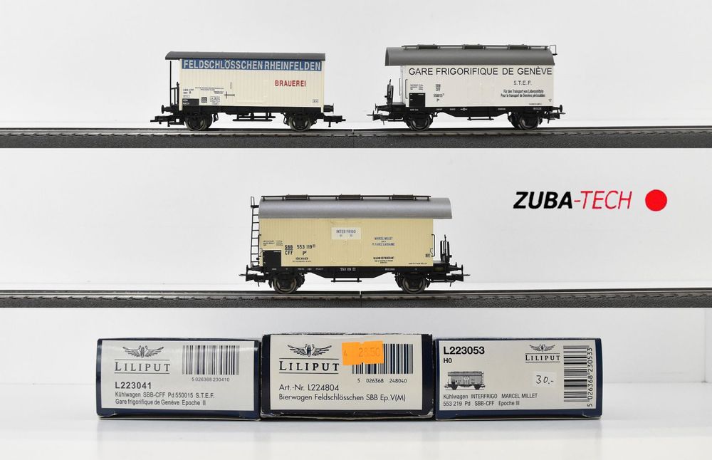 Liliput 3x gedeckte Güterwagen der SBB H0 GS mit OVP (Gebraucht) in St. Gallen für CHF 36 – mit ...