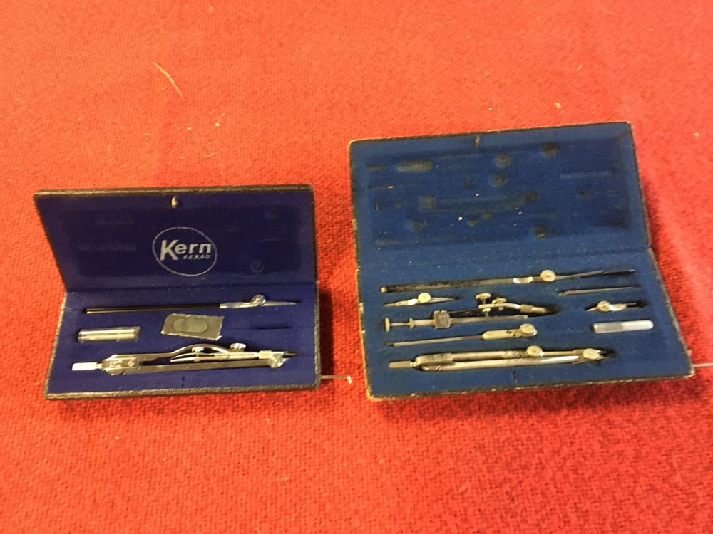 2x Compas de précision Kern Aarau + étui vintage | Kaufen auf Ricardo