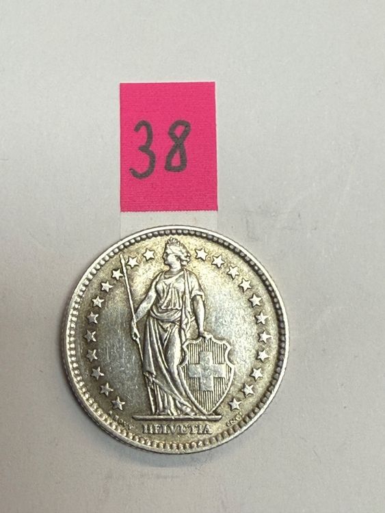 Silbermünze Helvetia 2 Fr. 1961 Schweiz Swiss (Gebraucht) in Dürnten für CHF 9 – mit Lieferung ...