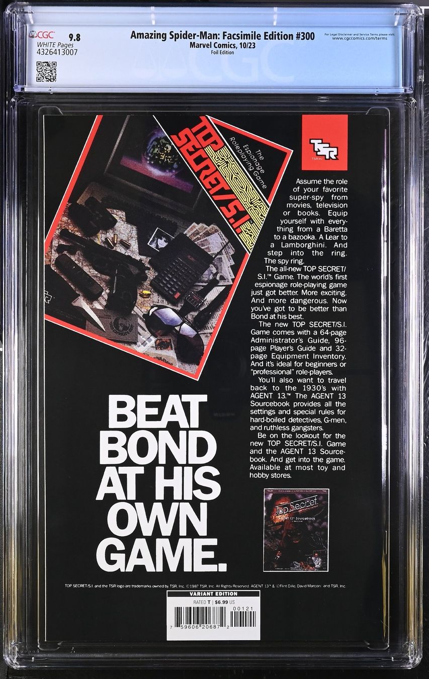 🕸️ Amazing Spider-Man #300 – Facsimile Foil Edition CGC 9.8 (Neu ...