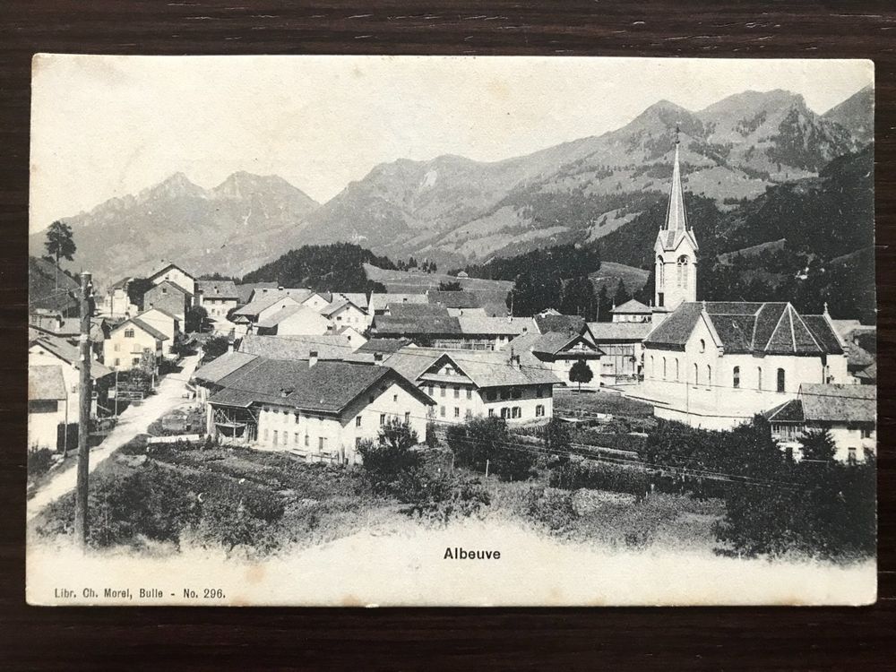 ALBEUVE (HAUT-INTYAMON) Ortsansicht mit Kirche, 1906 (Gebraucht) in ...