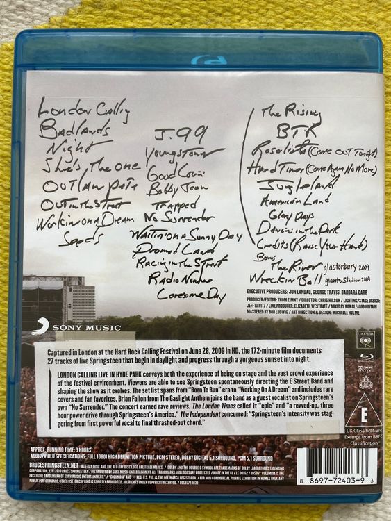 BRUCE SPRINGSTEEN-BLU RAY LONDON CALLING LIVE HYDE PARK (Gebraucht) in ...