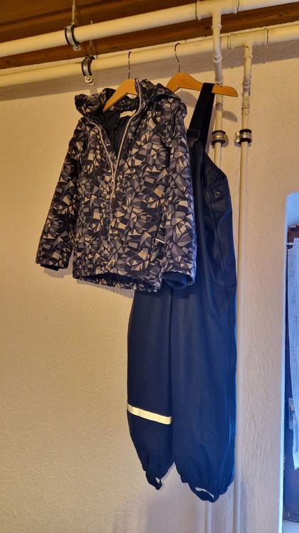 Gefütterte Regenhose und warme Jacke Gr. 110/116 (Gebraucht) in ...