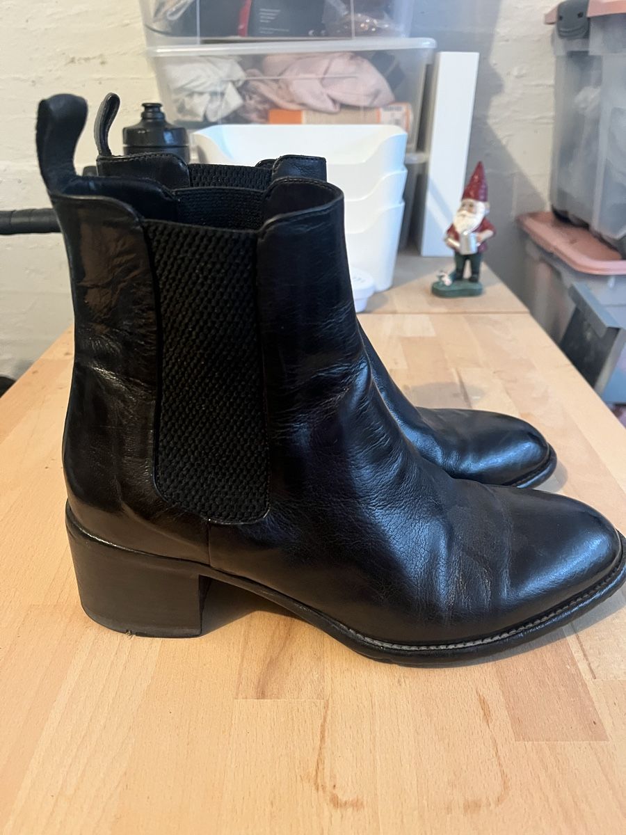 Benci Brothers Black Leather Ankle Boots, size 41 (Gebraucht) in ...