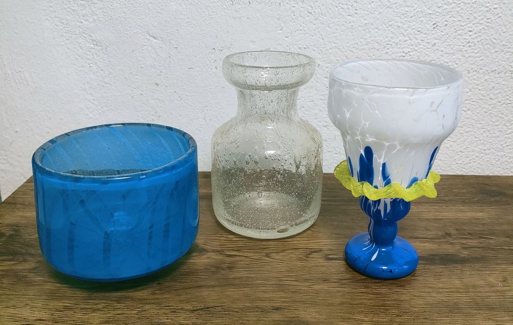 3 Vasi in vetro di Murano colorati anni '60 con firma (Gebraucht) in ...