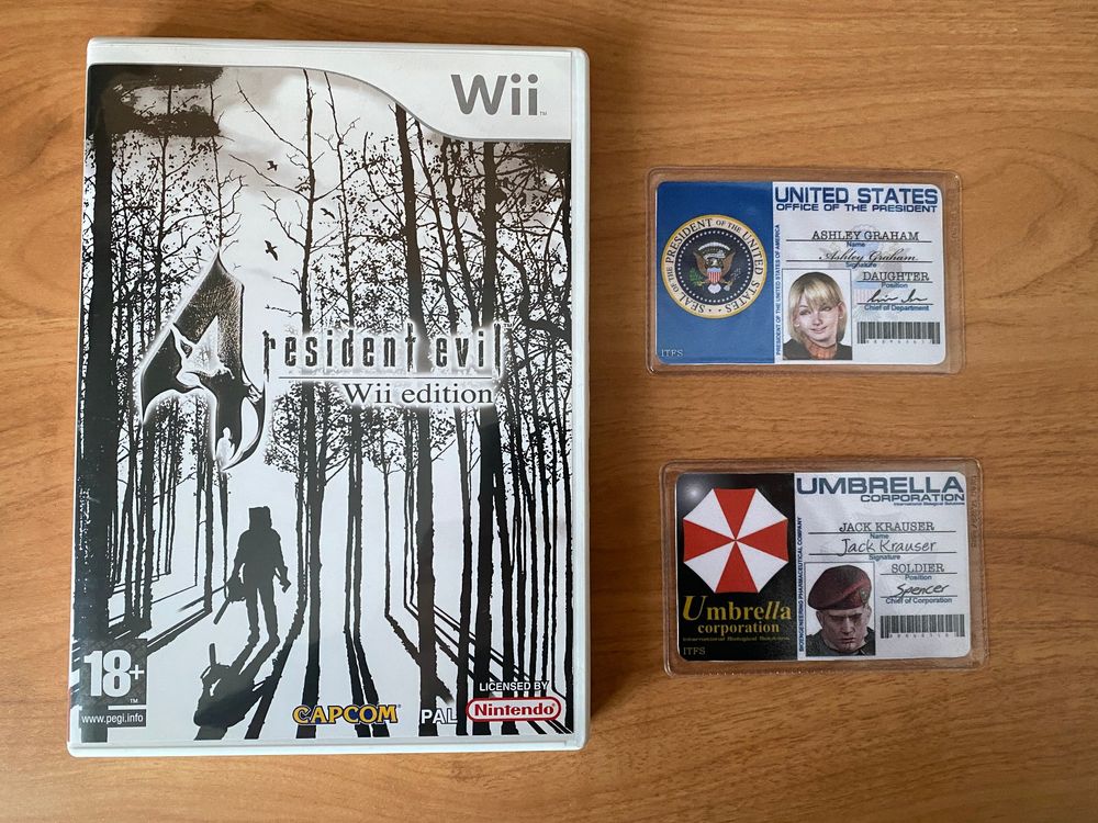 Resident Evil 4 - Wii - Wie NEU + Ashley & Krauser ID Cards | Kaufen ...