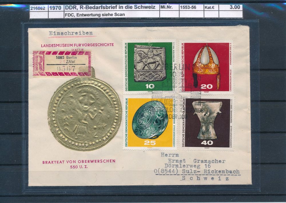 1970 DDR, R - Bedarfsbrief in die Schweiz - FDC | Kaufen auf Ricardo
