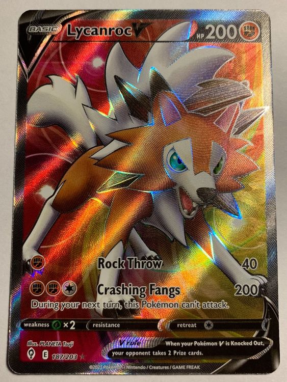 Lycanroc V 187/203 - Full Art - Mint (Neu (gemäss Beschreibung)) in ...