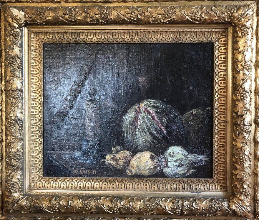 Stilleben (Öl auf Pavatex) von W. Gisin (1918-2006) (Gebraucht) in Rüschlikon für CHF 55 – nur ...