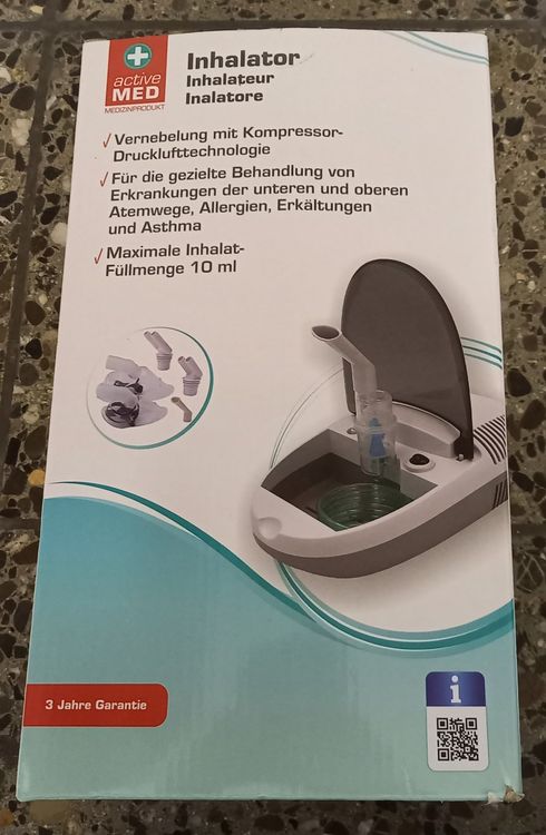 *ACTIVE MED - INHALATOR* + ANLEITUNG/NEU/ORG.K. 19x33x10 (Neu und ...