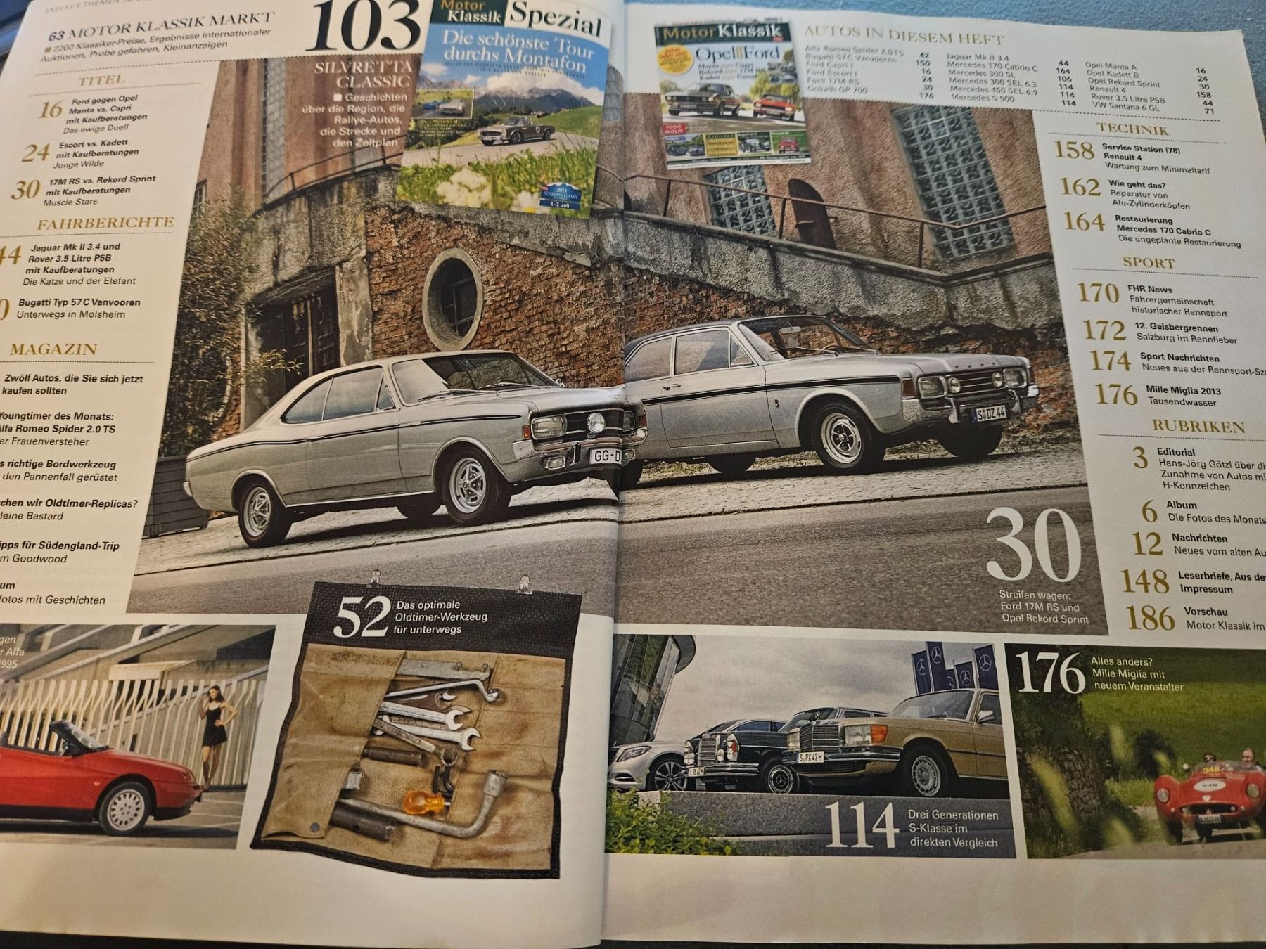 Motor Klassik 7/13 Opel vs Ford Rover P5 Jaguar MK II R 4 xx (Gebraucht) in Flawil für CHF 14 ...